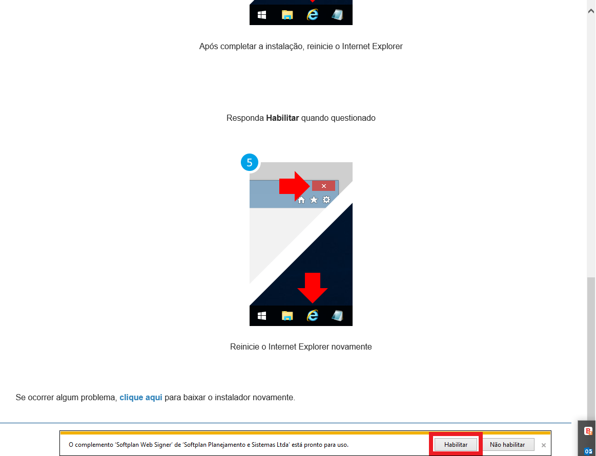 Instalação do plug-in Web Signer
